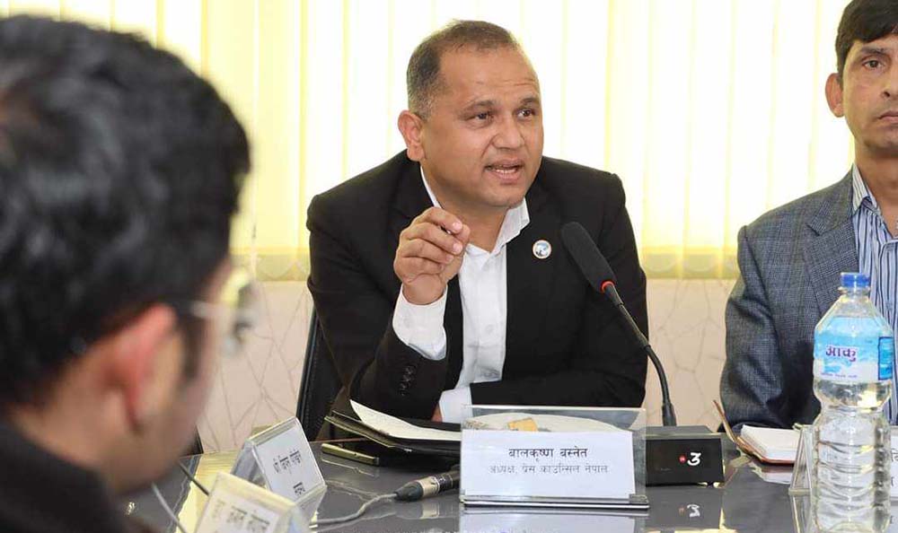 मिथ्या सामग्री पस्केर पत्रकारितालाई नधुमिल्याऔँ : अध्यक्ष बस्नेत